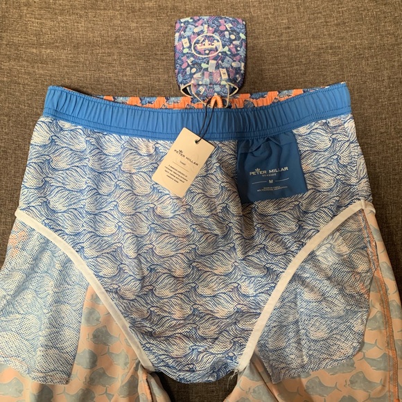 Peter Millar | Shorts | Peter Millar Seaside Mens Gold Rush Swim Trunks ...